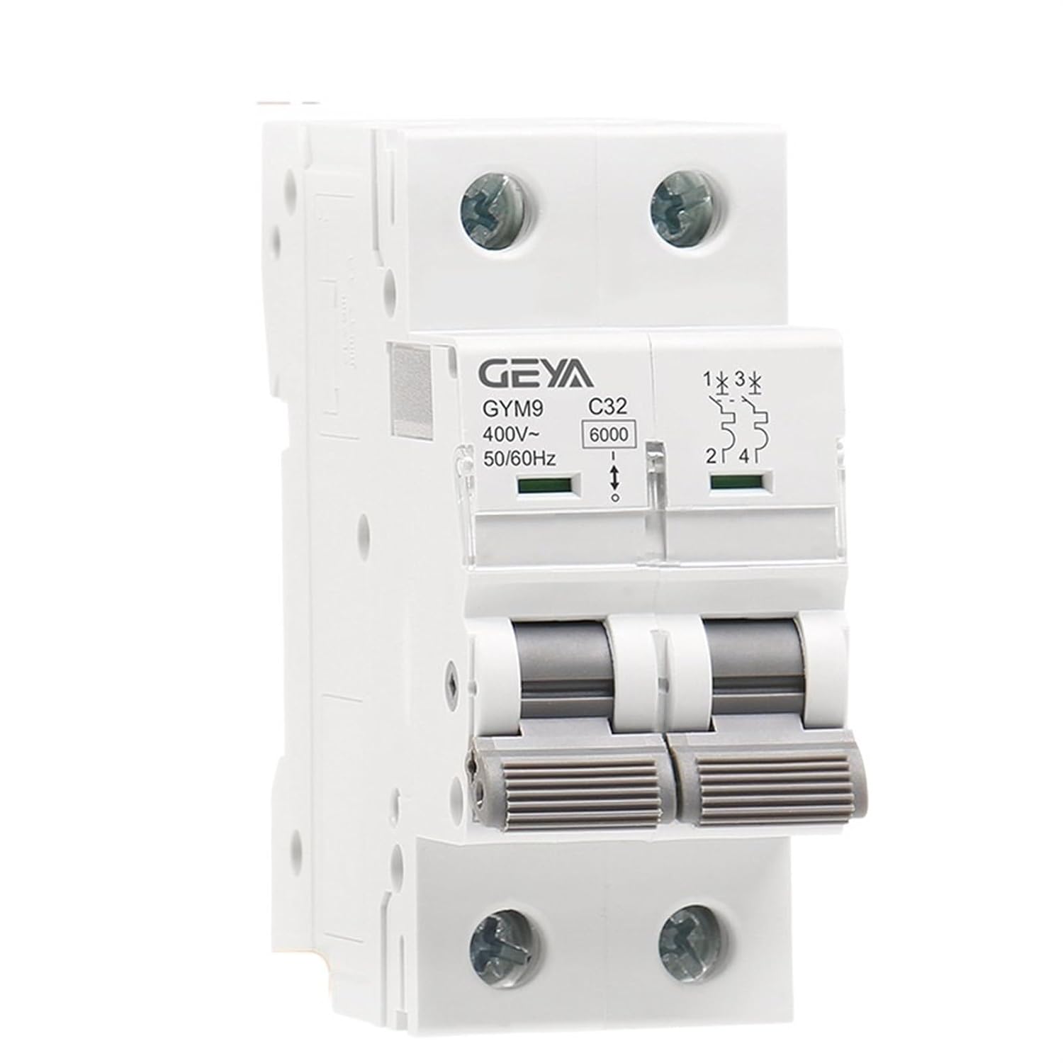 GYM9 2P MCB 6A-63A 400V C Curve Din Rail Mini Circuit Breaker 230V 6A-63A AC Type China MCB ...