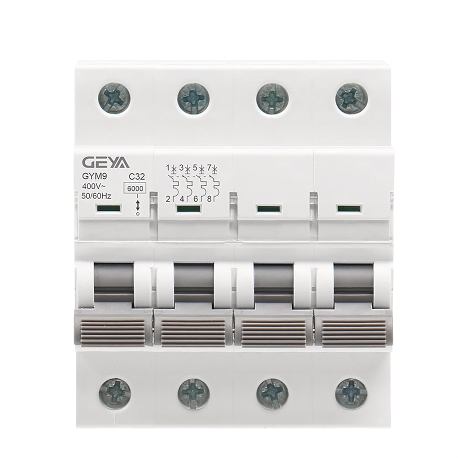 GYM9 4P MCB 6A-63A 6KA Breaking Capacity MCB Din Rail Mini Circuit ...