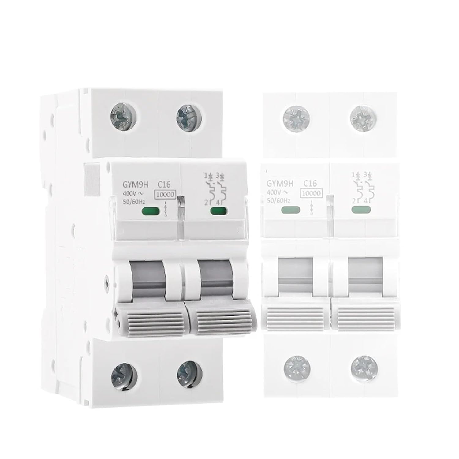 GYM9H 10KA MCB 2P 6A 10A 16A 20A 25A 32A 40A 50A 63A 220V C Curve 1Pcs - Walmart.com