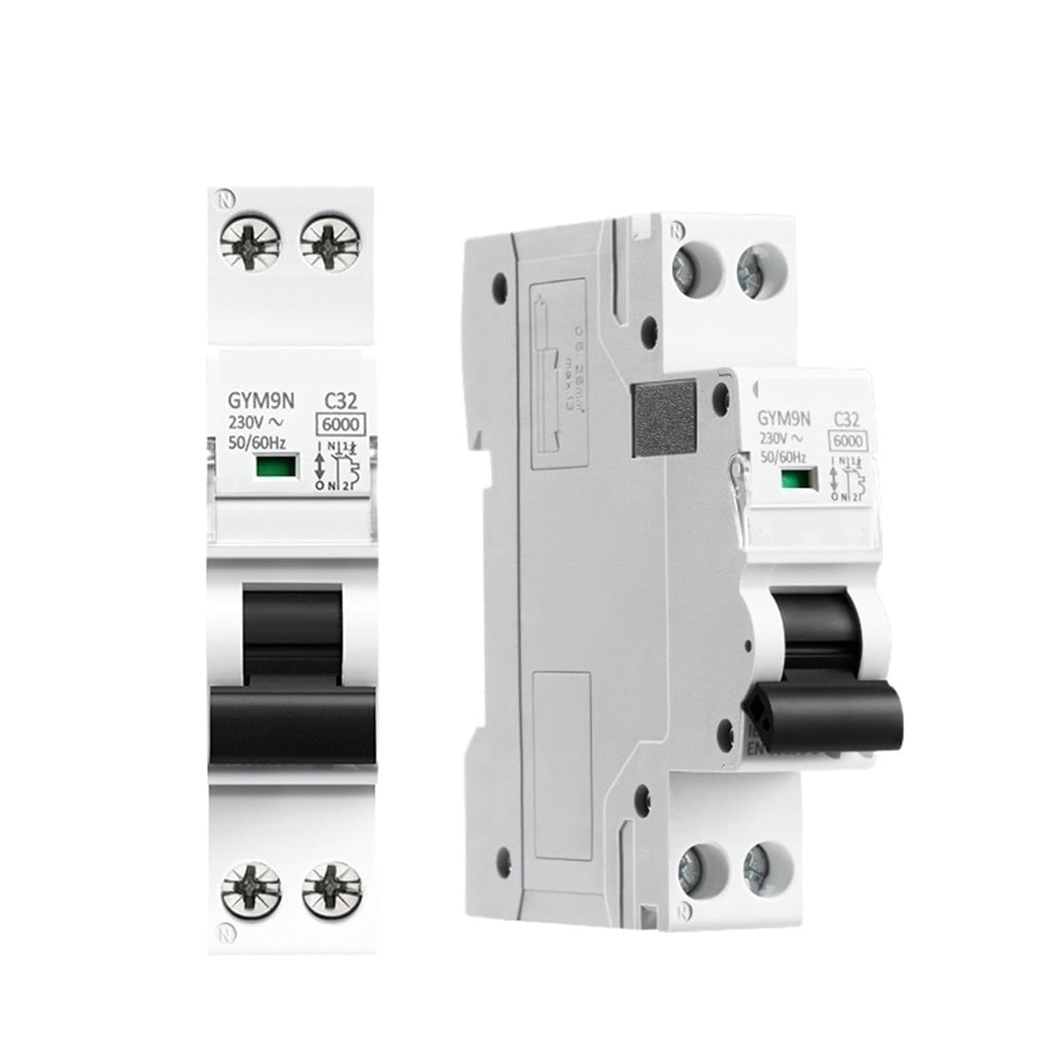 GYM9N 1P+N MCB DPN 6A 10A 16A 20A 25A 32A 40A 220V AC Mini B Curve C Curve 1Pcs - Walmart.com