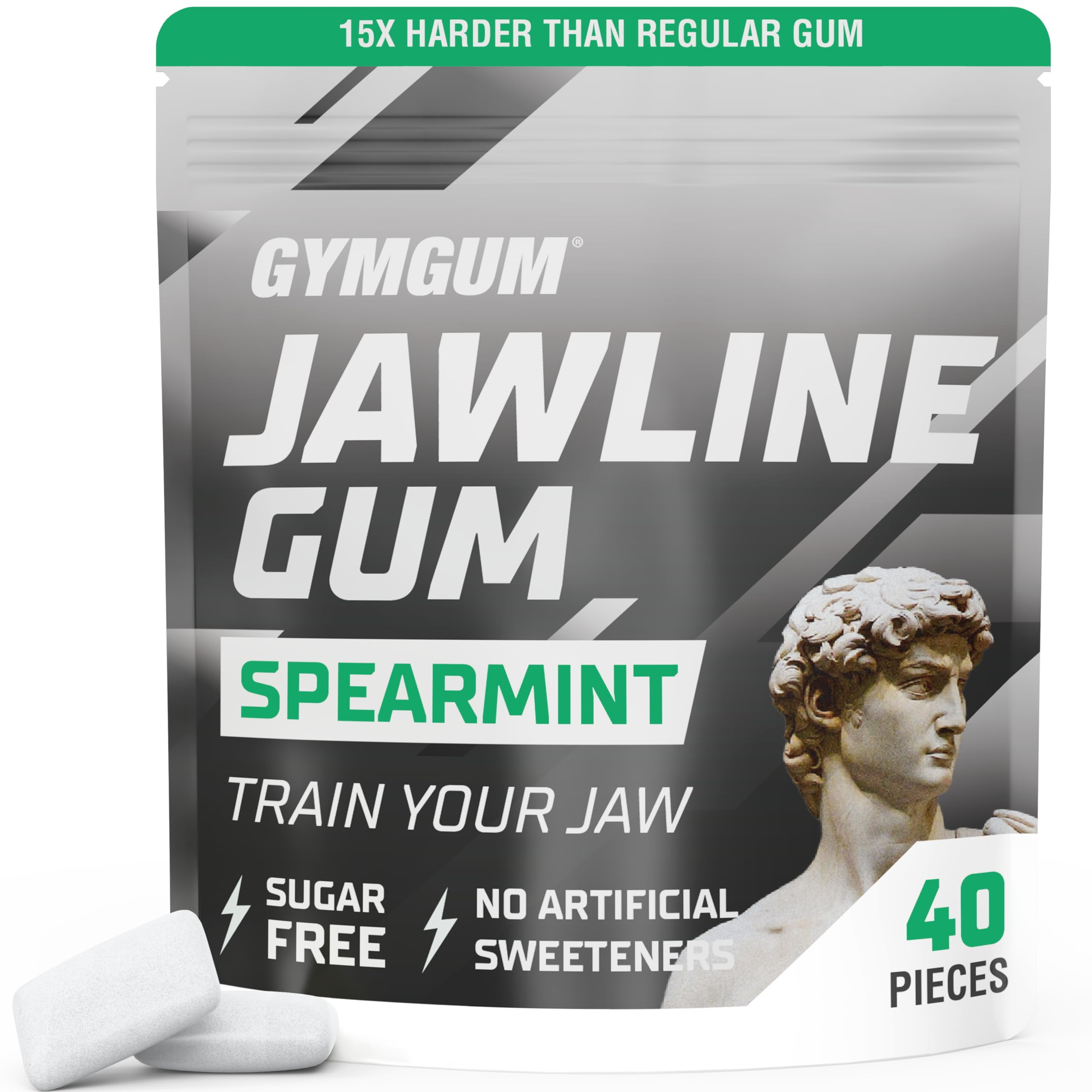 GYMGUM Jawline Gum Ultra BCF26 Hard Chewing Gum | No Calories, No Sugar ...