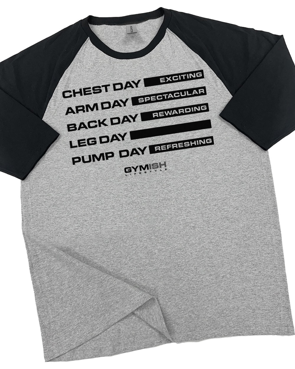 GYMISH RAGLAN GYM DAYS LEG DAY Workout Gym T-Shirt – Funny Gym Shirt ...