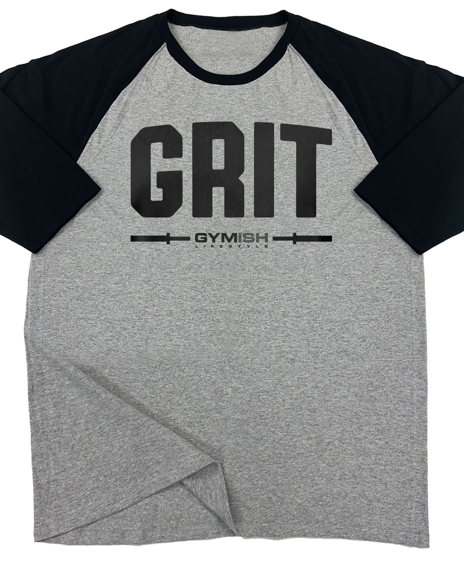 GYMISH Raglan Grit Funny Workout Gym T-Shirt for Men - Walmart.com
