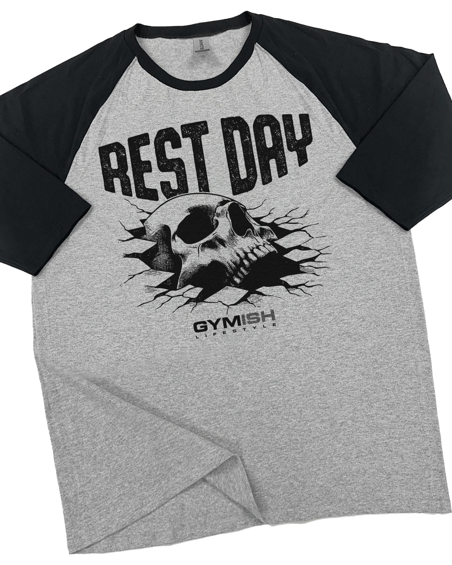 GYMISH Raglan Rest Day Workout T-Shirt for Men – Funny Gym Shirt ...
