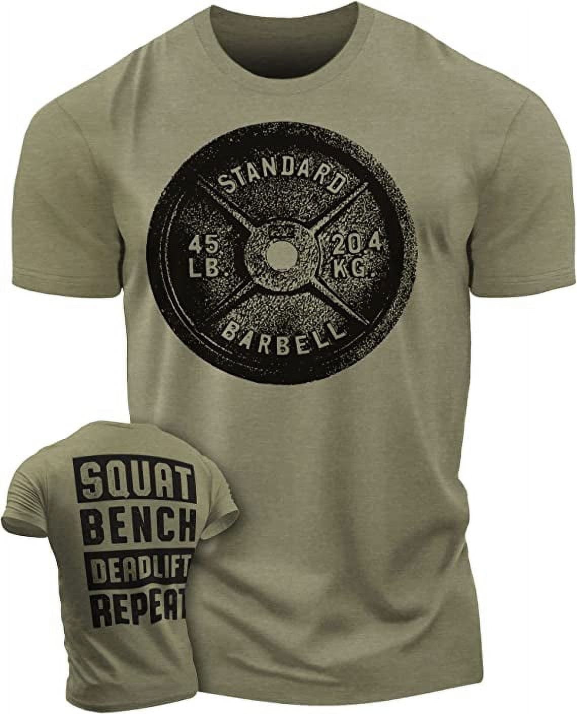 Gymish Squat Bench Deadlift Workout T-Shirt for Men – Funny Gym Shirt, Men's Gym T-Shirt ...