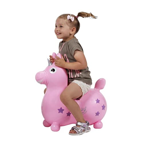 GYMNIC Hop-on Unicorn Rody Magical Unicorn Inflatable Hop-on Animal ...