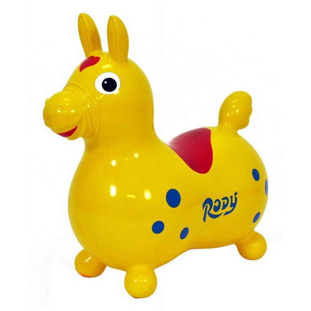 GYMNIC Inflatable Rody Horse - Yellow, Kids Ride-On Toy for Toddlers ...