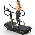 GYMOST Curved Manual Treadmill with Adjustable Resistance & 5” LED ...