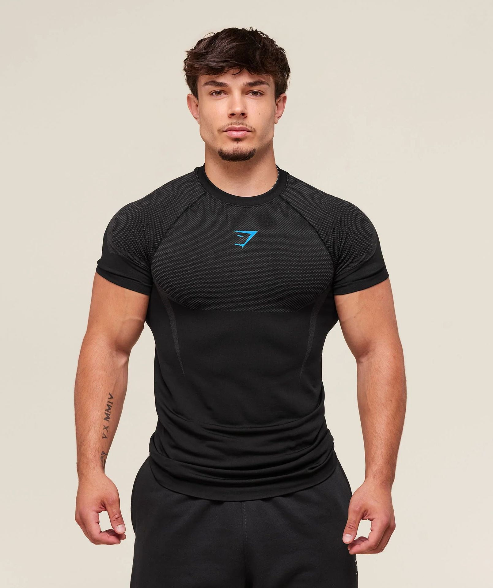 GYMSHARK Men's New Compression Shirts Short Sleeve Workout T-Shirt ...