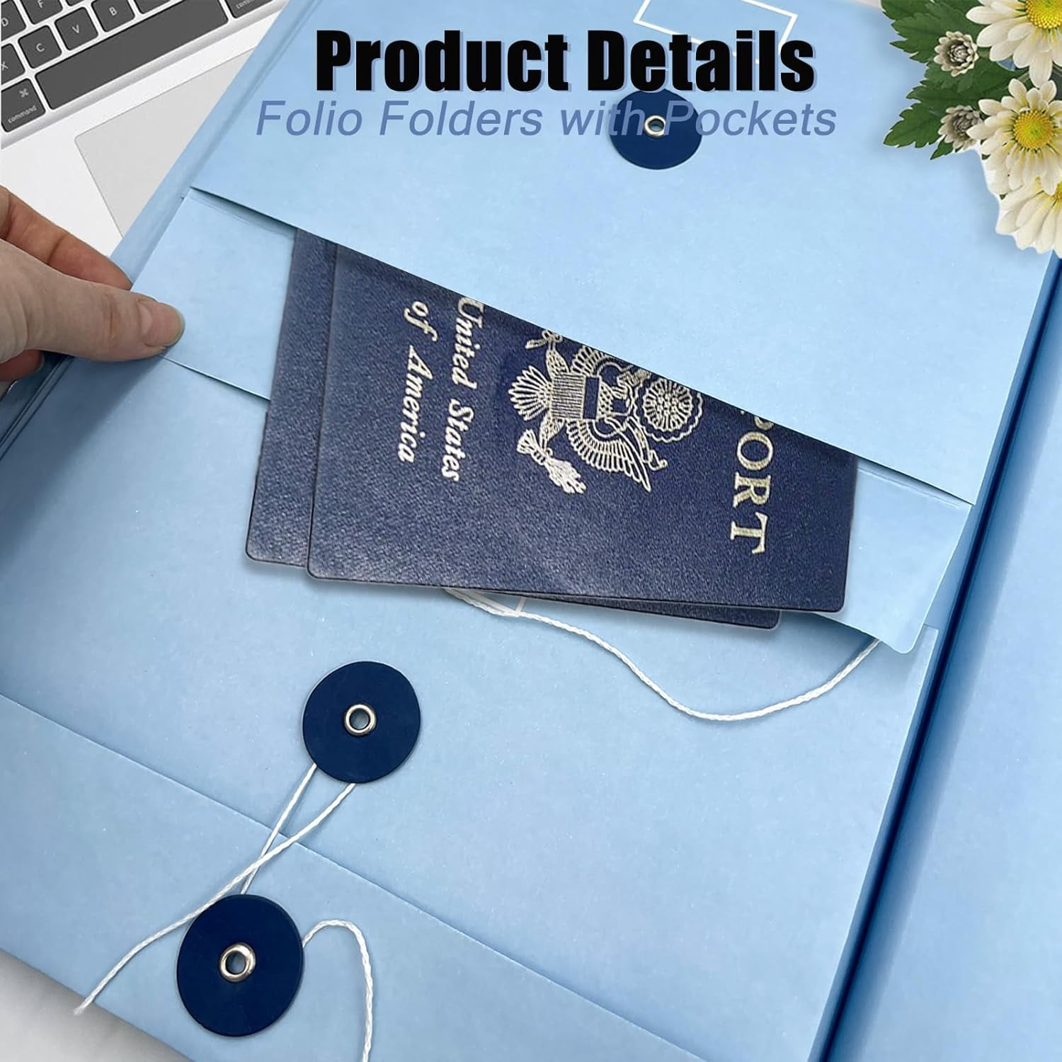 GYOF Folio Folders with Pockets,2024 Folio Document Organizer,Important ...