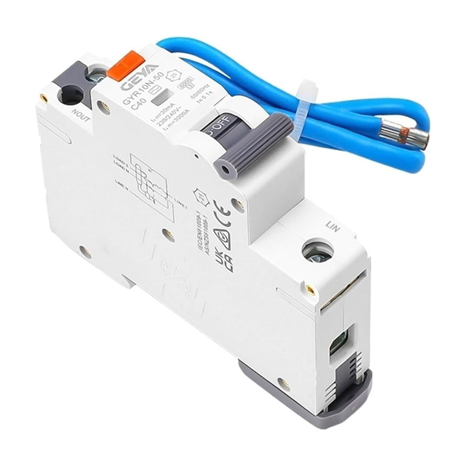 GYR10N 1P+N Electronic AC Type 6KA Residual Current Circuit Breaker ...