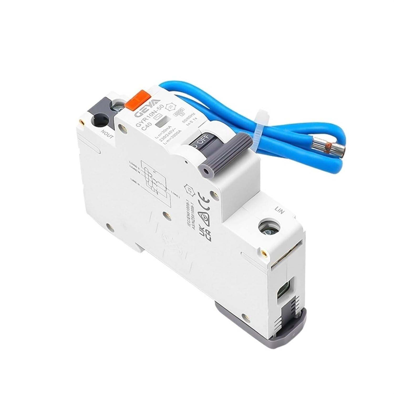 GYR10N 1P+N Electronic AC Type 6KA Residual Current Circuit Breaker ...