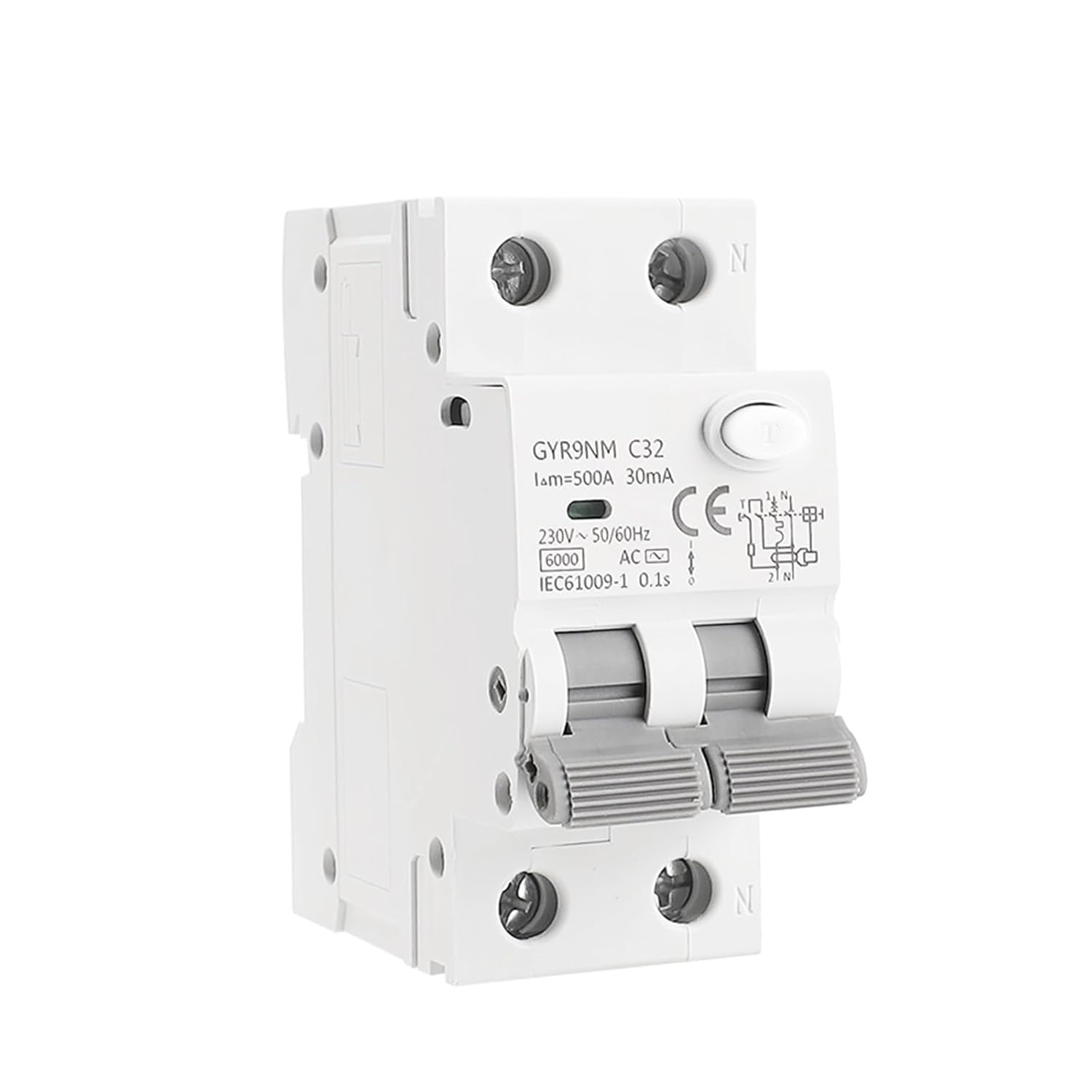 GYR9NM 230V 2P 4P Leakage Circuit Breaker with overcurrent and Short Circuit Leakage Protection ...
