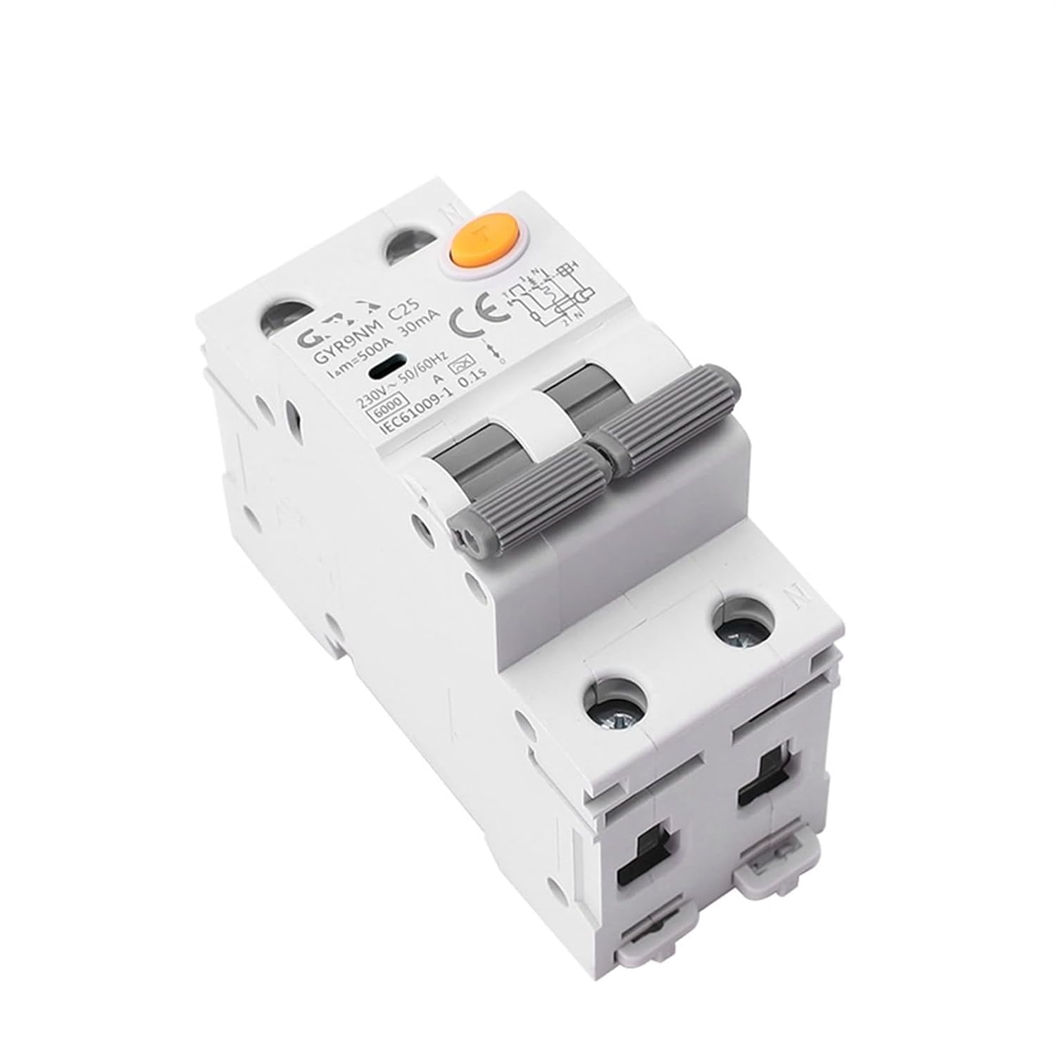 GYR9NM Type A 2P 4P Magnetic Residual Current Circuit Breaker with Over ...