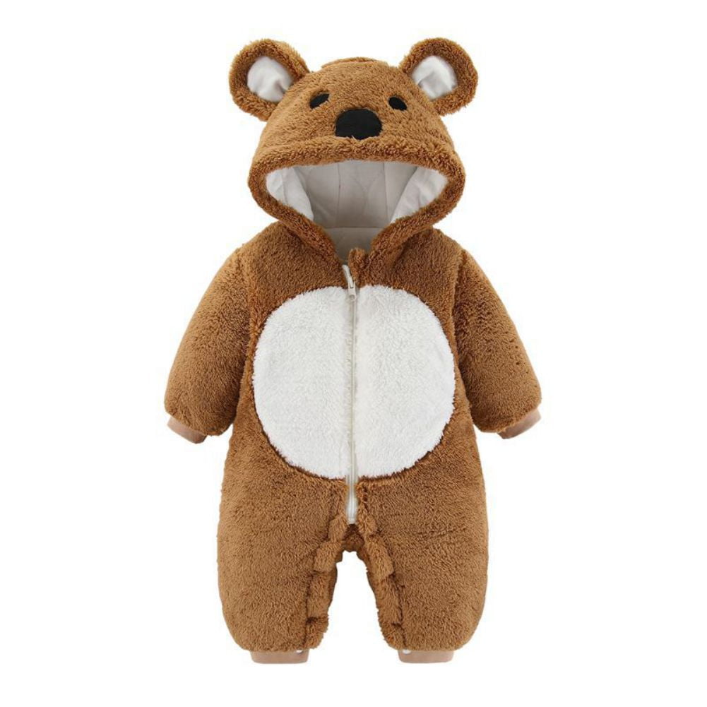 GYRATEDREAM 0-2T Boys Girls Winter Snowsuit Jumpsuit Toddler Baby Fleece Thick Warm Rompers ...