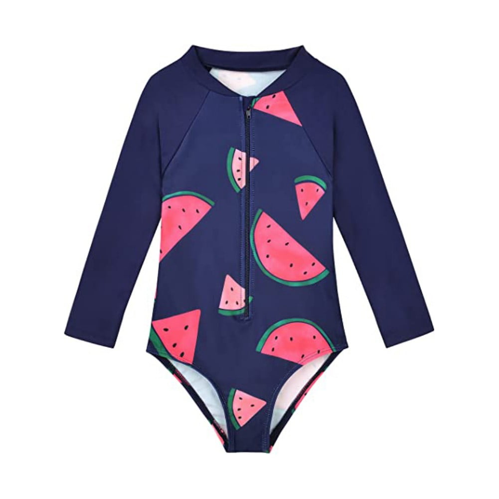 GYRATEDREAM 1-7T Girls'Long Sleeve Rashguard UPF 50+ One Piece Swimsuit ...