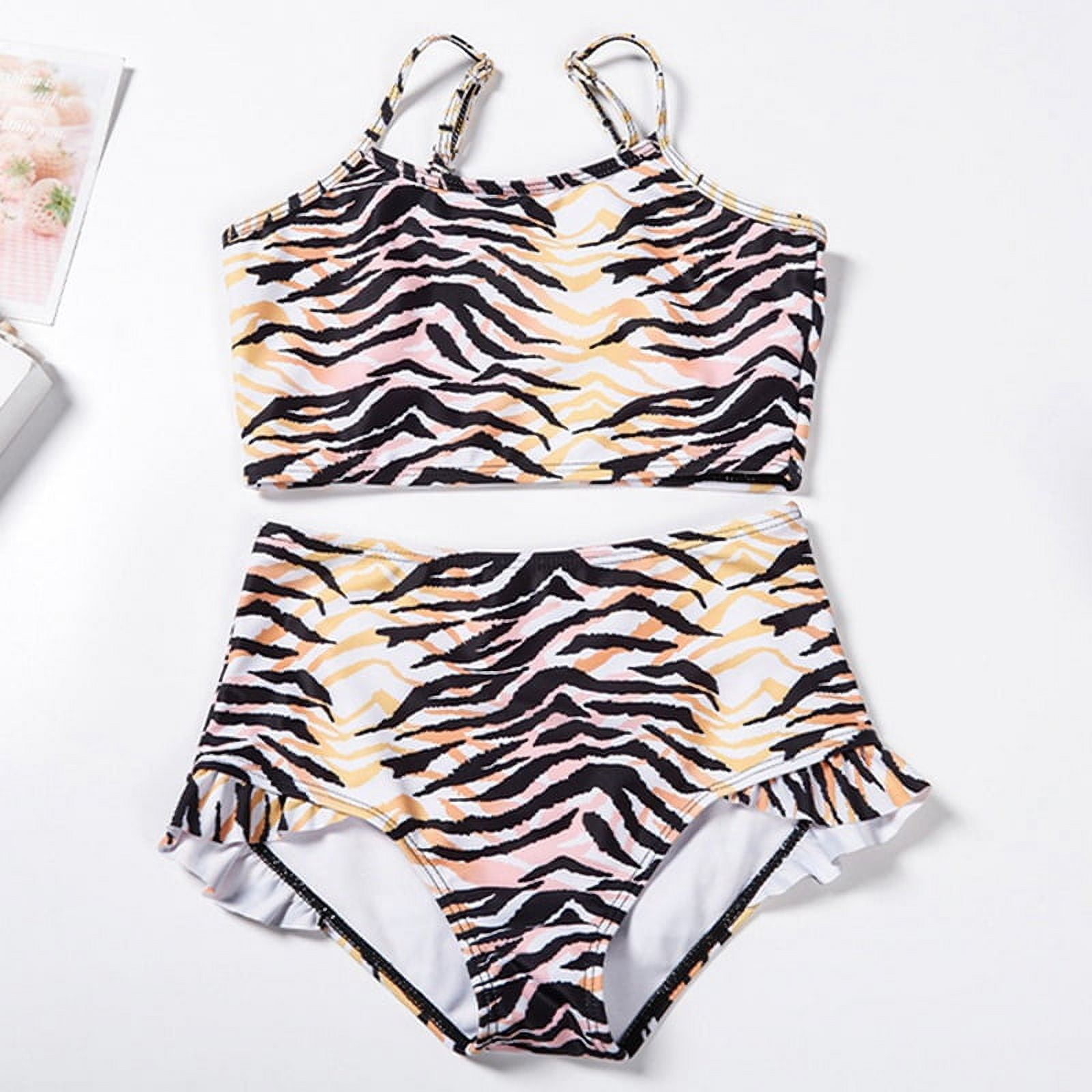 GYRATEDREAM 2-12Y Child Girls Sport Tankini Ruffles Bikini Bathsuit ...