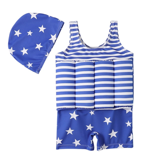 GYRATEDREAM 2-6Y Kid Boy Girl Short Sleeve One Piece Swimsuit Float ...