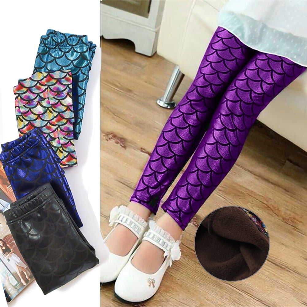 GYRATEDREAM 2-8T Toddler Kid Little Girls Colorful Mermaid Print Ankle ...