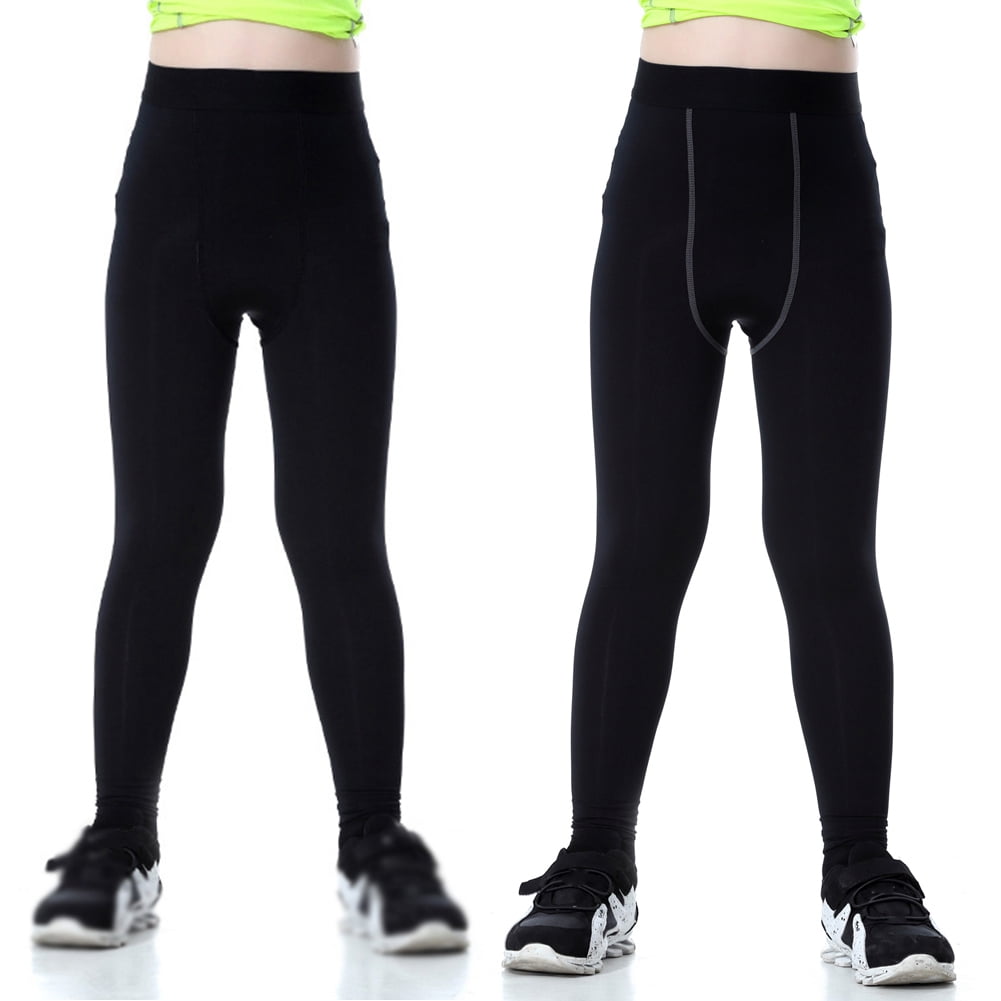 GYRATEDREAM 2 Pack Boys Compression Pants Base Layers Soccer Hockey ...