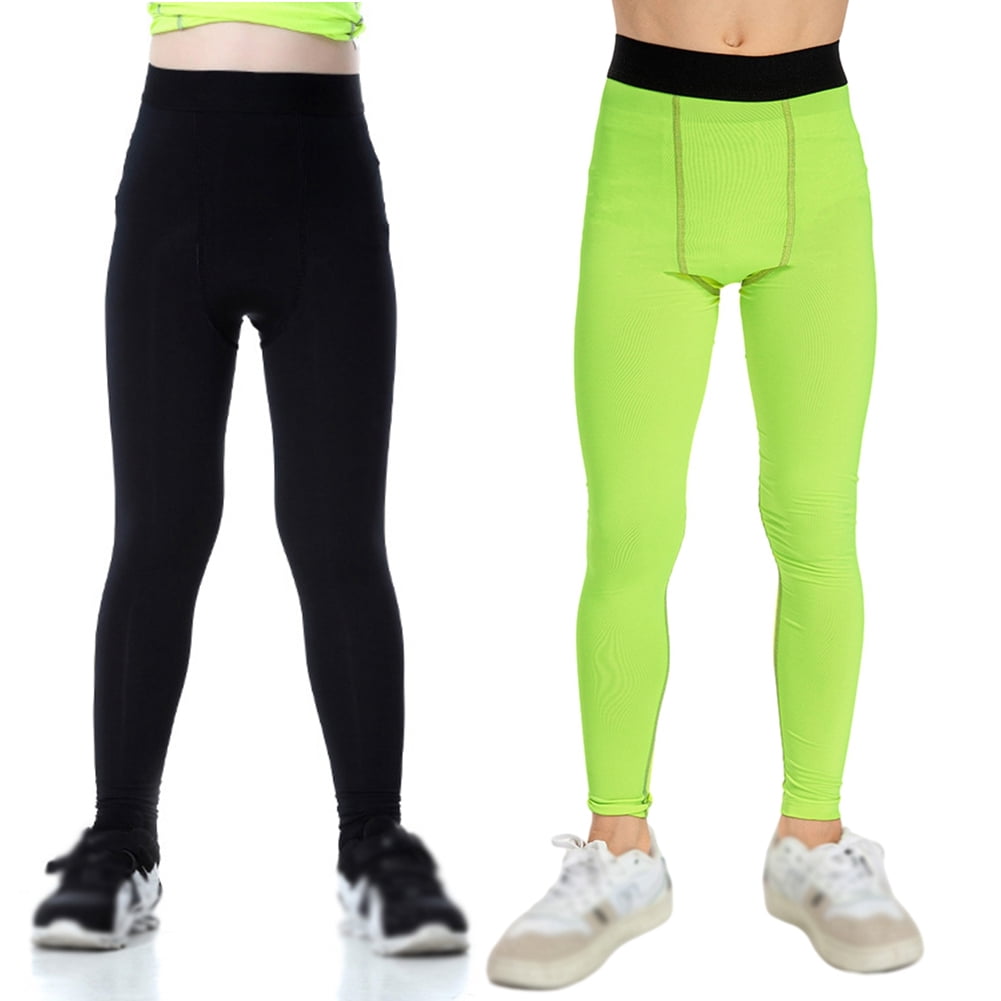 GYRATEDREAM 2 Pack Boys Compression Pants Base Layers Soccer Hockey ...