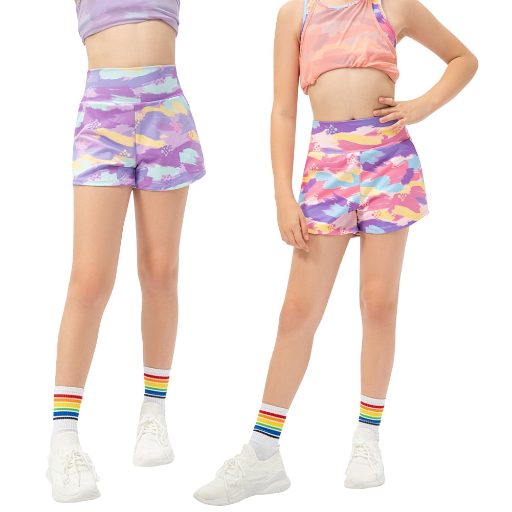 GYRATEDREAM 2 Pack Girls Athletic Shorts with Pockets, Basketball ...