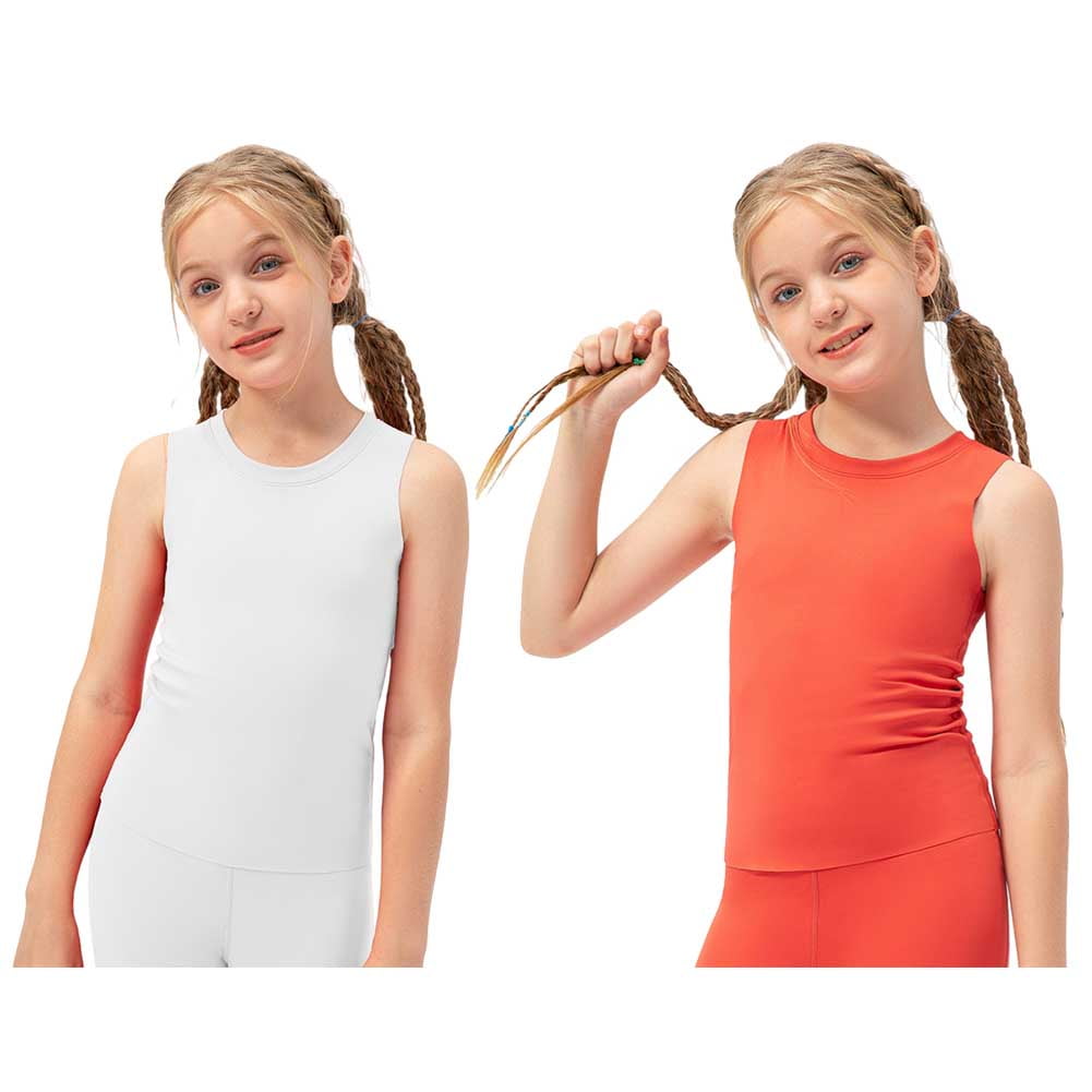 GYRATEDREAM 2 Pack Girls Athletic Tank Tops Dry Fit Active Performance ...