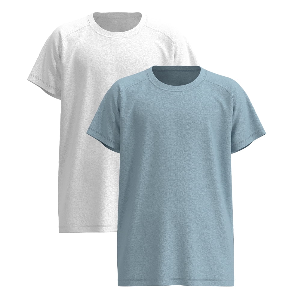 GYRATEDREAM 2 Pack Girls Short Sleeve Dry-Fit Crew Neck Active Athletic ...