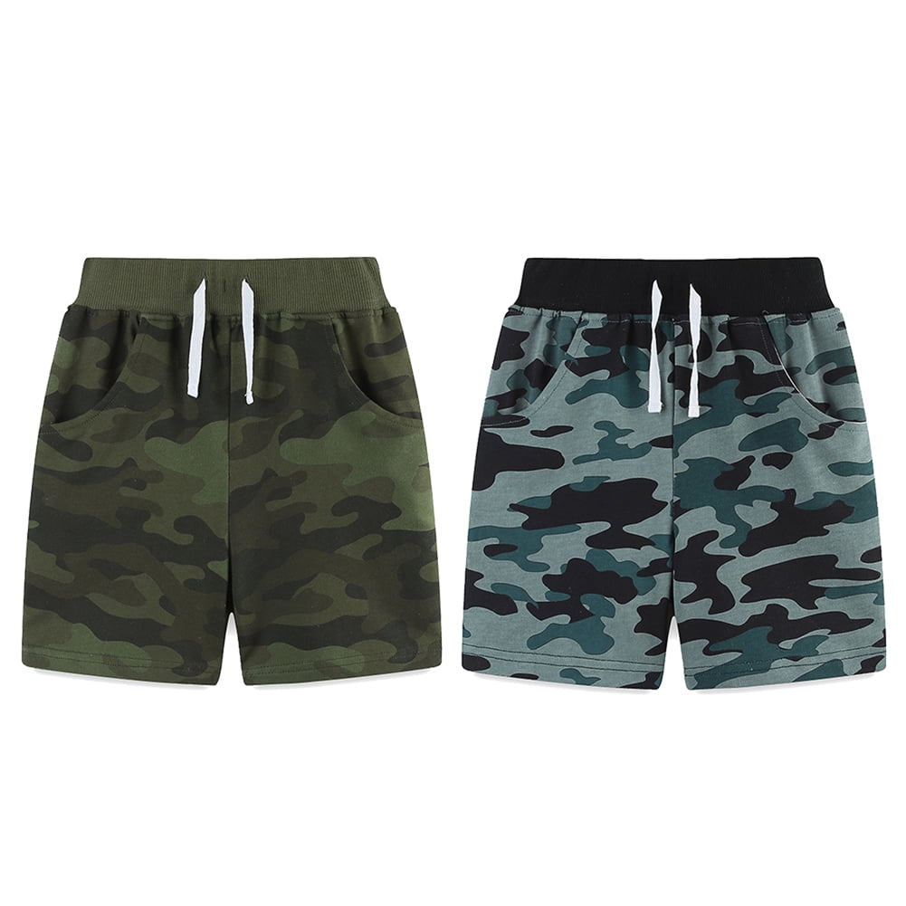 GYRATEDREAM 2 Pack Toddler Boys Camouflage Print Cotton Shorts Casual ...