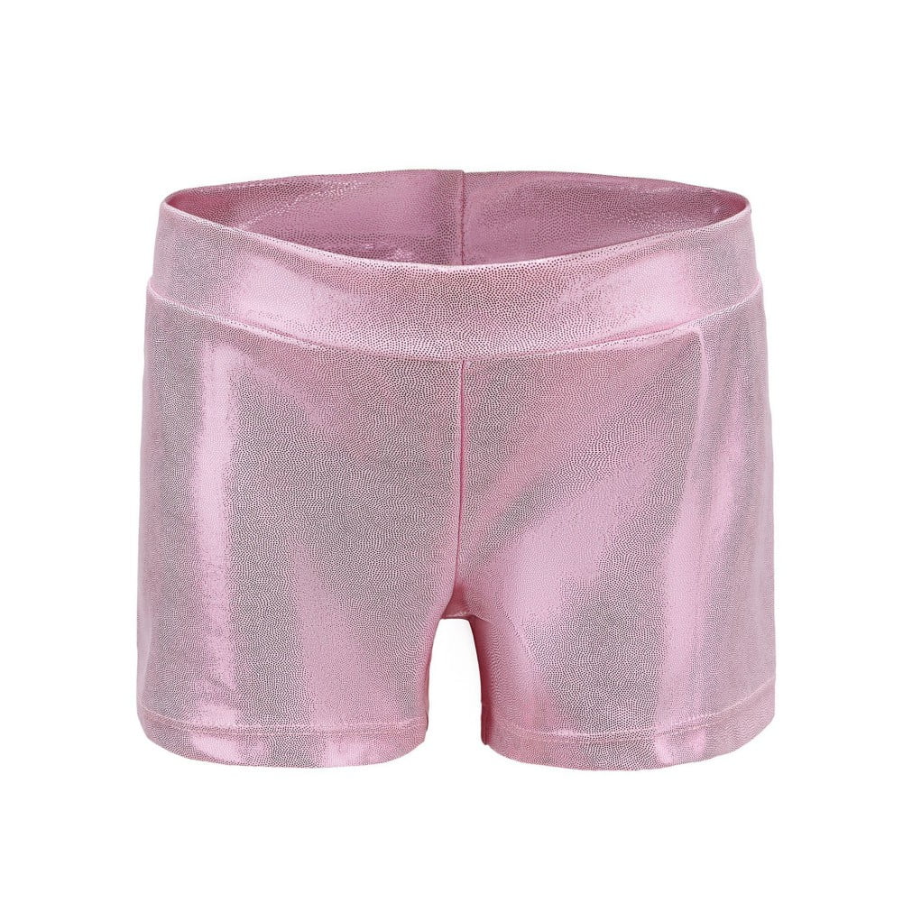 GYRATEDREAM 3-12Y Girls Gymnastics Shorts Kids Sparkle Dance Athletic ...