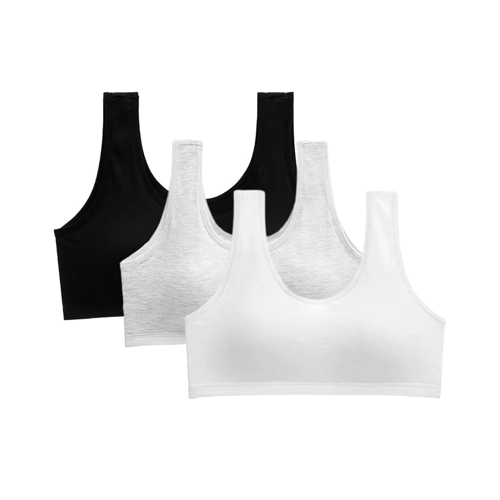 GYRATEDREAM 3 Pack Girls' Cotton Cropped Bra Intimates Girls' Cami ...