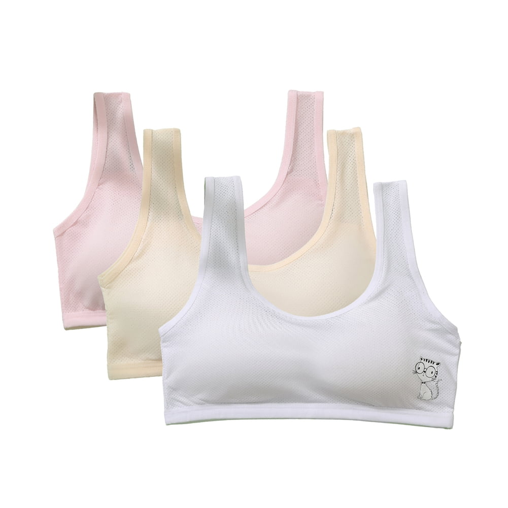 GYRATEDREAM 3 Pack Training Bras for Big Girls And Adolescence Girl ...