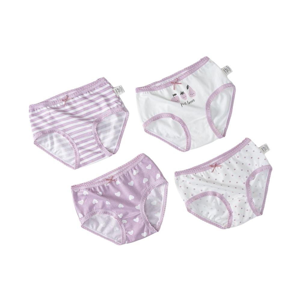 GYRATEDREAM 4 Pack Girls' Underwear Soft Comfort Cotton Panties ...