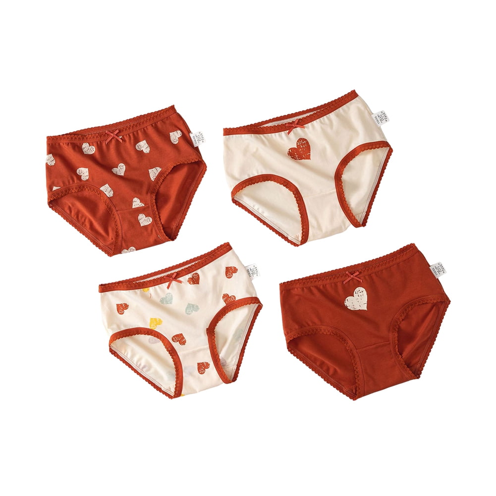 GYRATEDREAM 4 Pack Girls' Underwear Soft Comfort Cotton Panties ...