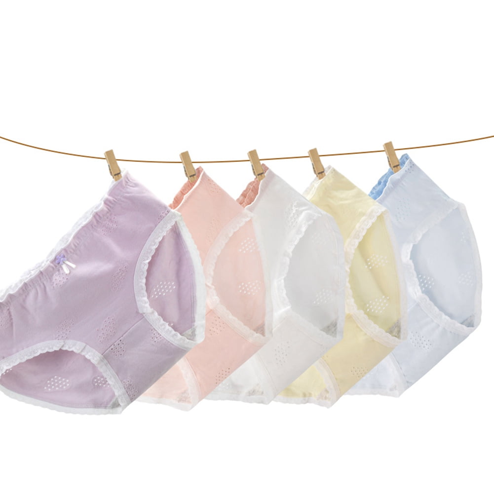GYRATEDREAM 5 PACK Girls Soft Cotton Underwear Little Girls Briefs Kids ...
