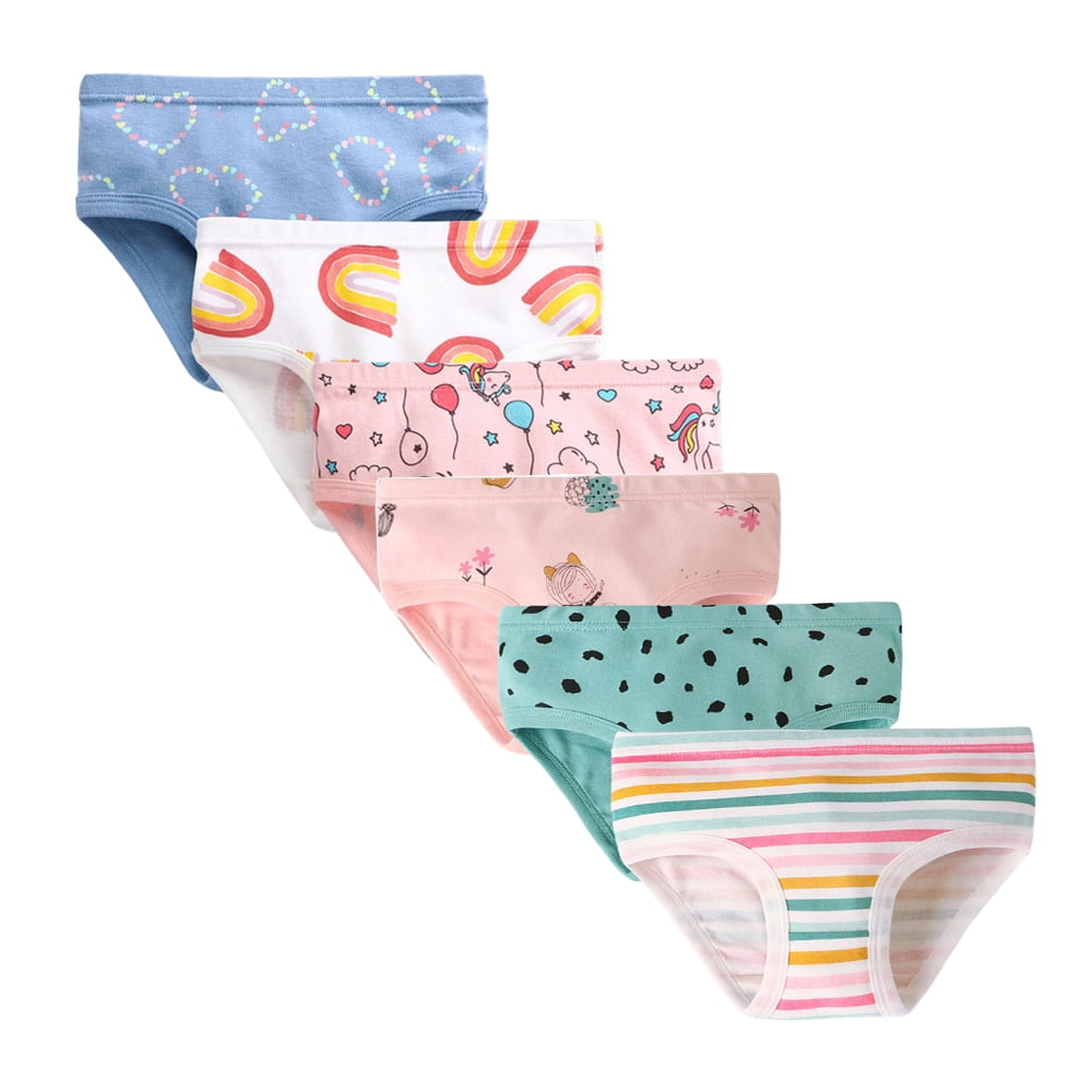 GYRATEDREAM 6 PACK Little Girls Soft Cotton Underwear Breathable ...