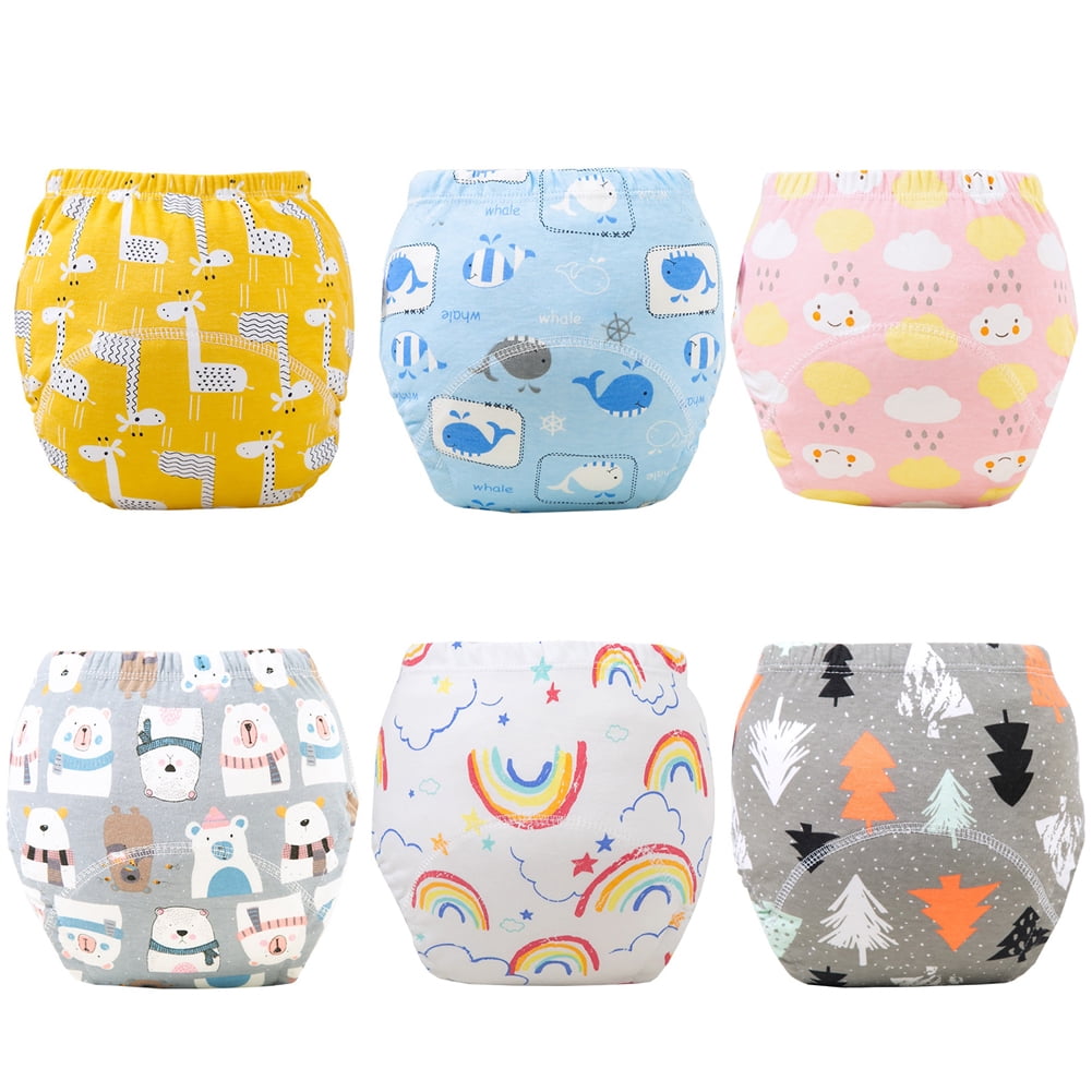 GYRATEDREAM 6 Pack Baby Cotton Training Pants Strong Absorbent Toddler ...