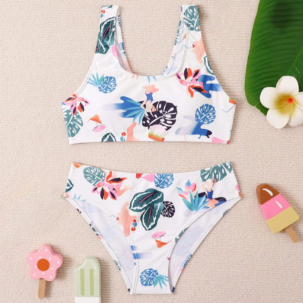 GYRATEDREAM 8-12Y Child Girls Butterfly Sport Tankini Bikini Bottoms ...