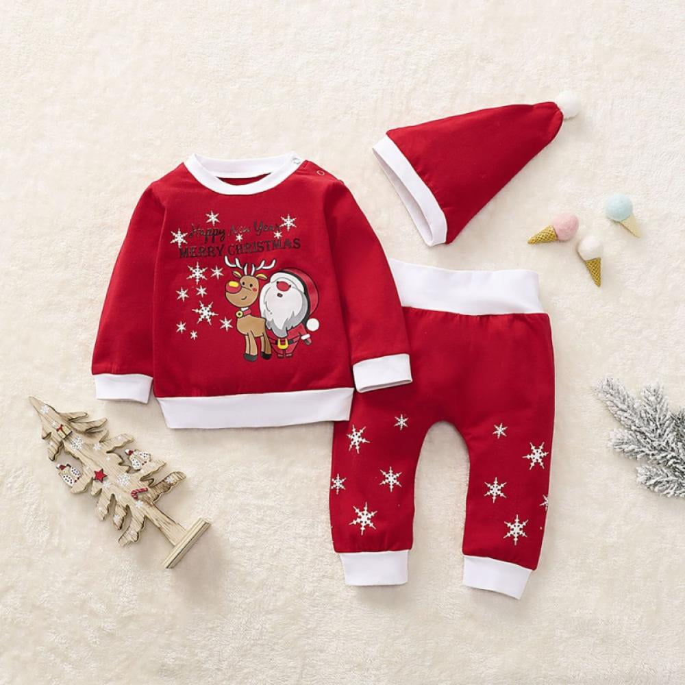 GYRATEDREAM Baby Boy Christmas Outfit Newborn First Christmas Romper ...