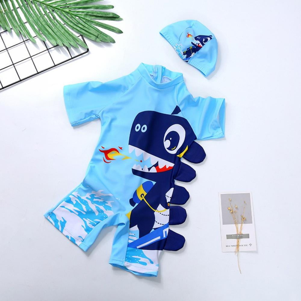 GYRATEDREAM Baby Boys One Piece Swimsuit Rash Gaurd Short Sleeve ...