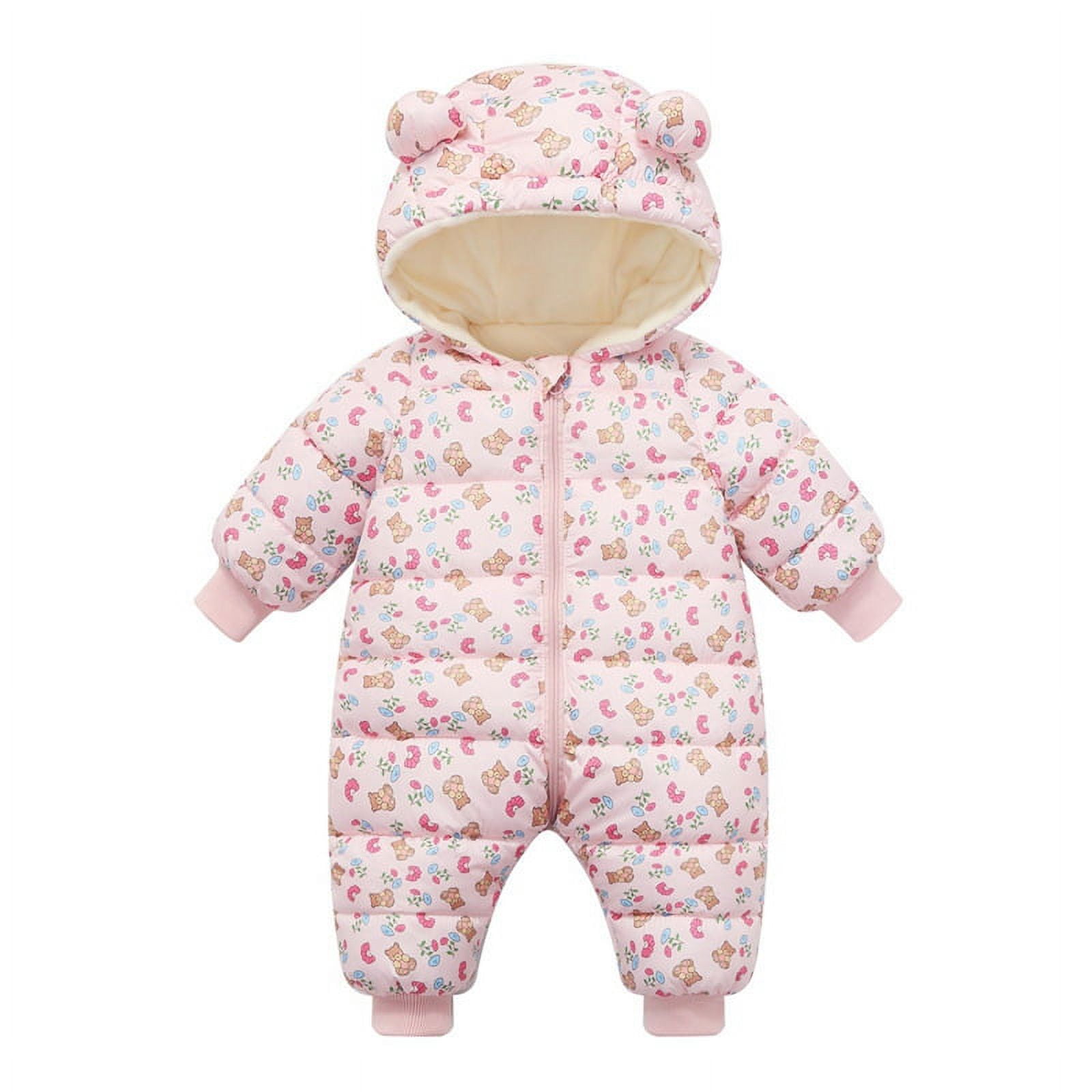 GYRATEDREAM Baby Clothes Newborn Girl Snowsuit Winter Coats Infant Jumpsuit Bodysuits Hooded ...