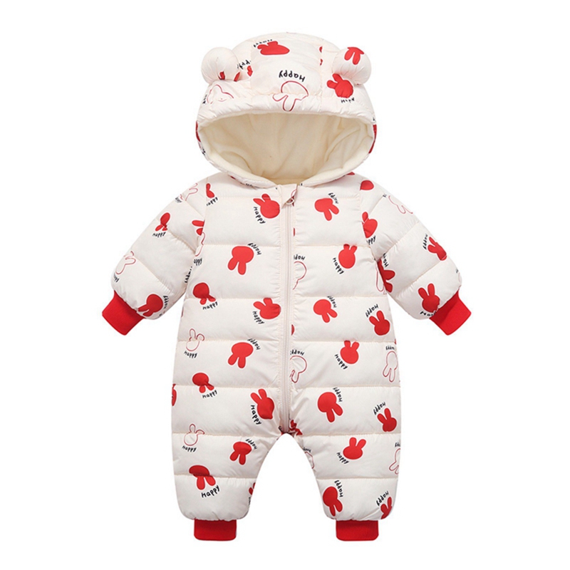 GYRATEDREAM Baby Girls Snowsuit Infant Winter Clothes Newborn Hooded Jacket Toddler Jumpsuit ...