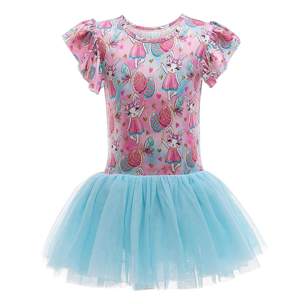 GYRATEDREAM Ballet Dance Dress for Girls, Ruffle Sleeve Leotard with ...