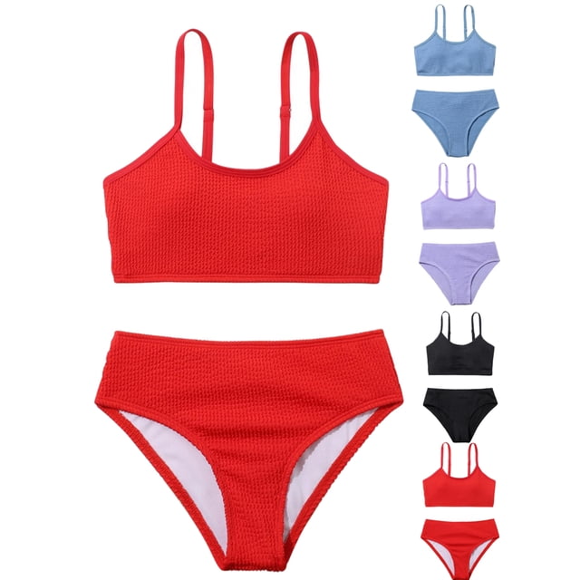 GYRATEDREAM Big Girls 2Pcs Swimwear Kids Bikini Beach Sets Summer ...