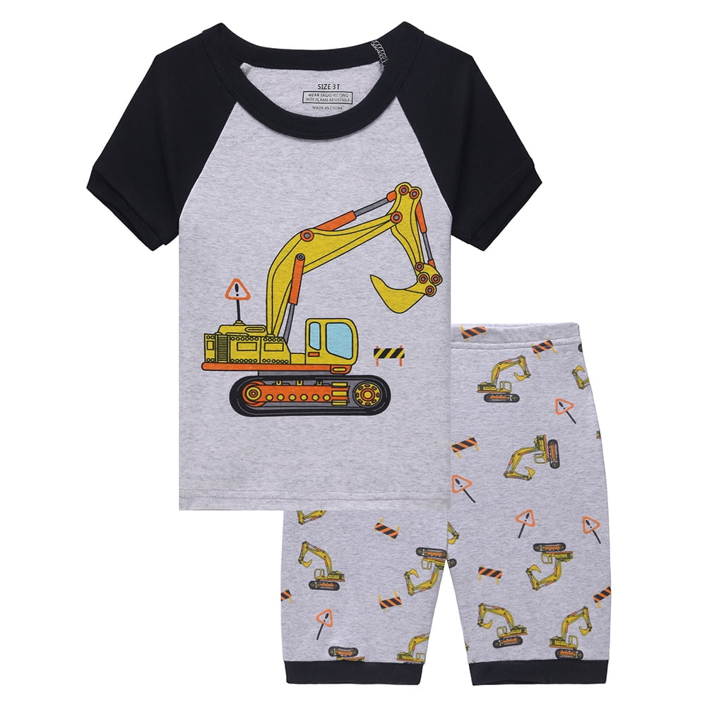 GYRATEDREAM Boys 2 Piece Short Pajamas Set Kids Summer Short Sleeve ...