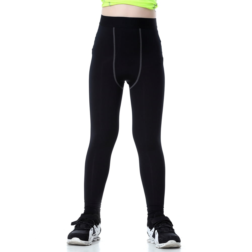 GYRATEDREAM Boys Compression Pants Base Layers Soccer Hockey Tights ...