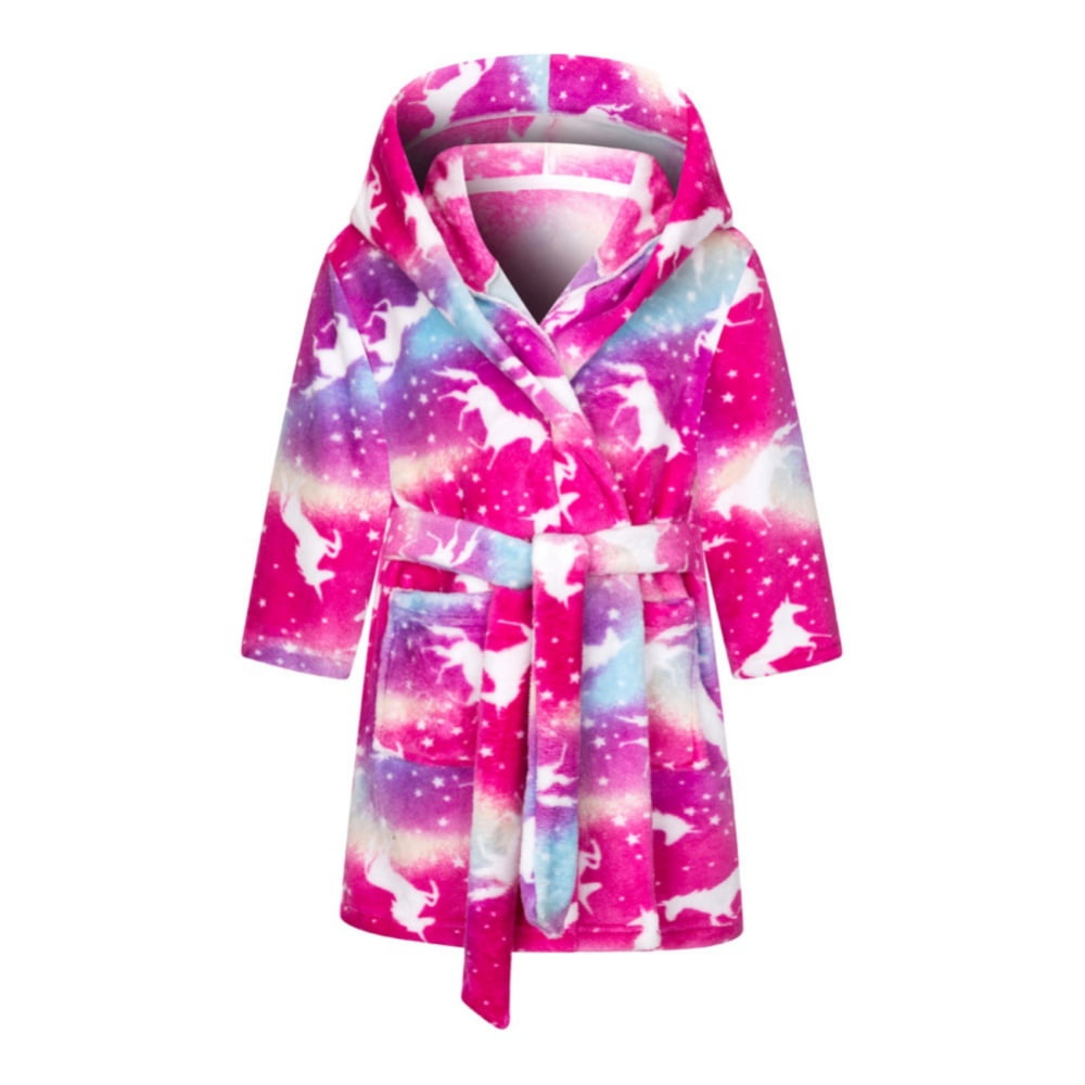 GYRATEDREAM Boys Girls Bathrobes,Toddler Boy Girl Robes,Kids Plush Soft ...