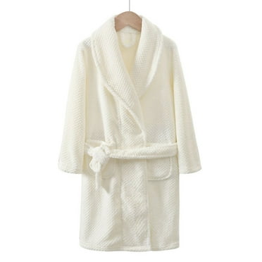 Cotton Terry Kids Unisex Bath Robe, Small/Medium, White - Walmart.com