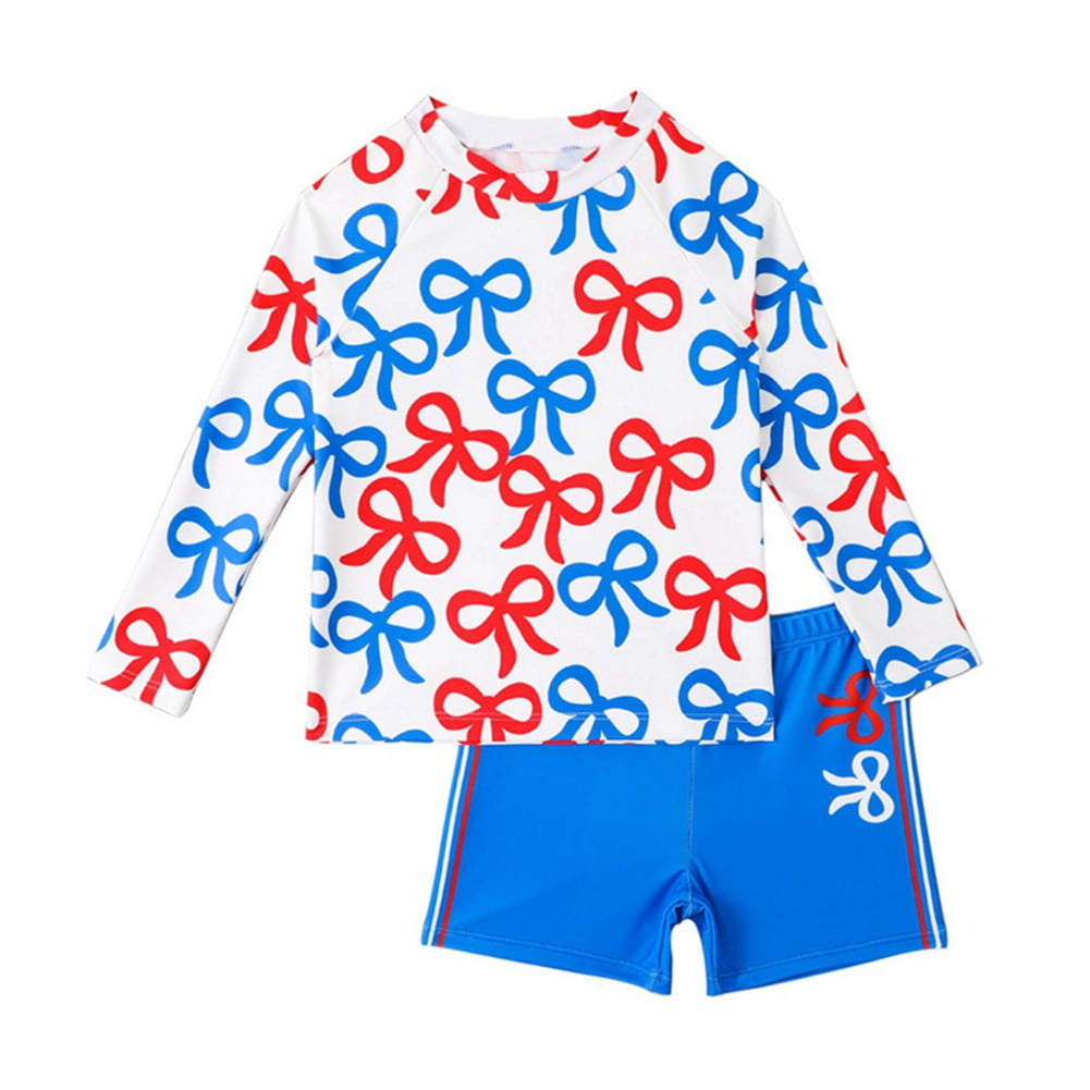 GYRATEDREAM Boys Two Piece Rash Guard Swimsuits Long Sleeve Rash Guard ...