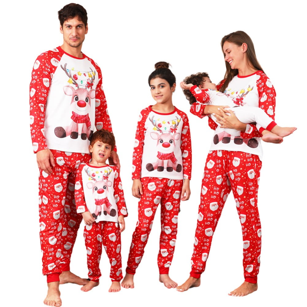 GYRATEDREAM Family Christmas Pjs Matching Sets Deer HO Jammies for Baby ...